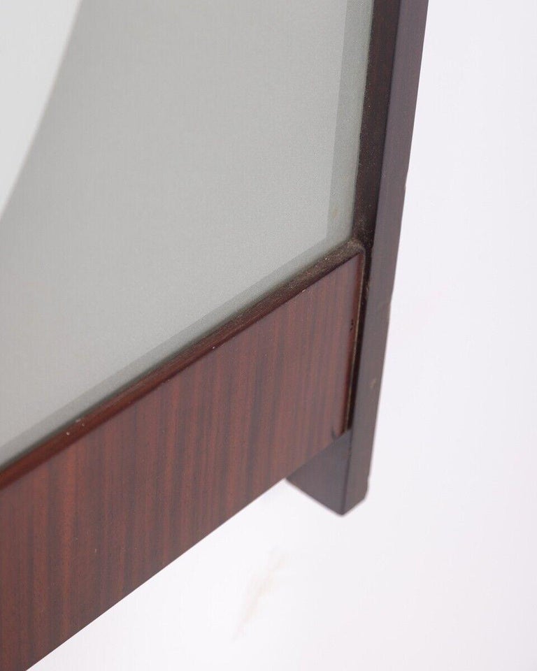 Vintage 60's wall mirror in Rosewood Italian design For Sale at 1stDibs