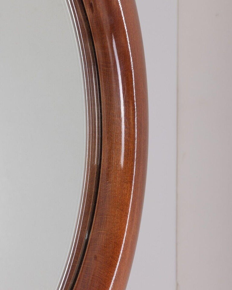 Vintage 60's Wooden Wall Mirror Italian Design For Sale at 1stDibs