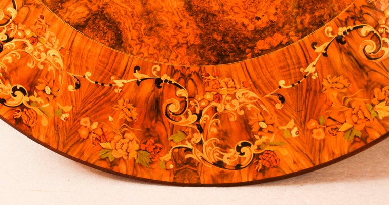 Vintage Round Marquetry Dining Table and 10 Chairs at 1stDibs | round ...