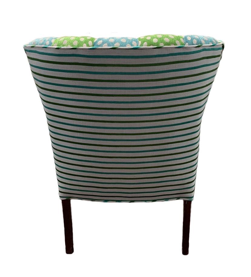 Vintage 1970s Channel Back Chair For Sale at 1stDibs | vintage channel ...