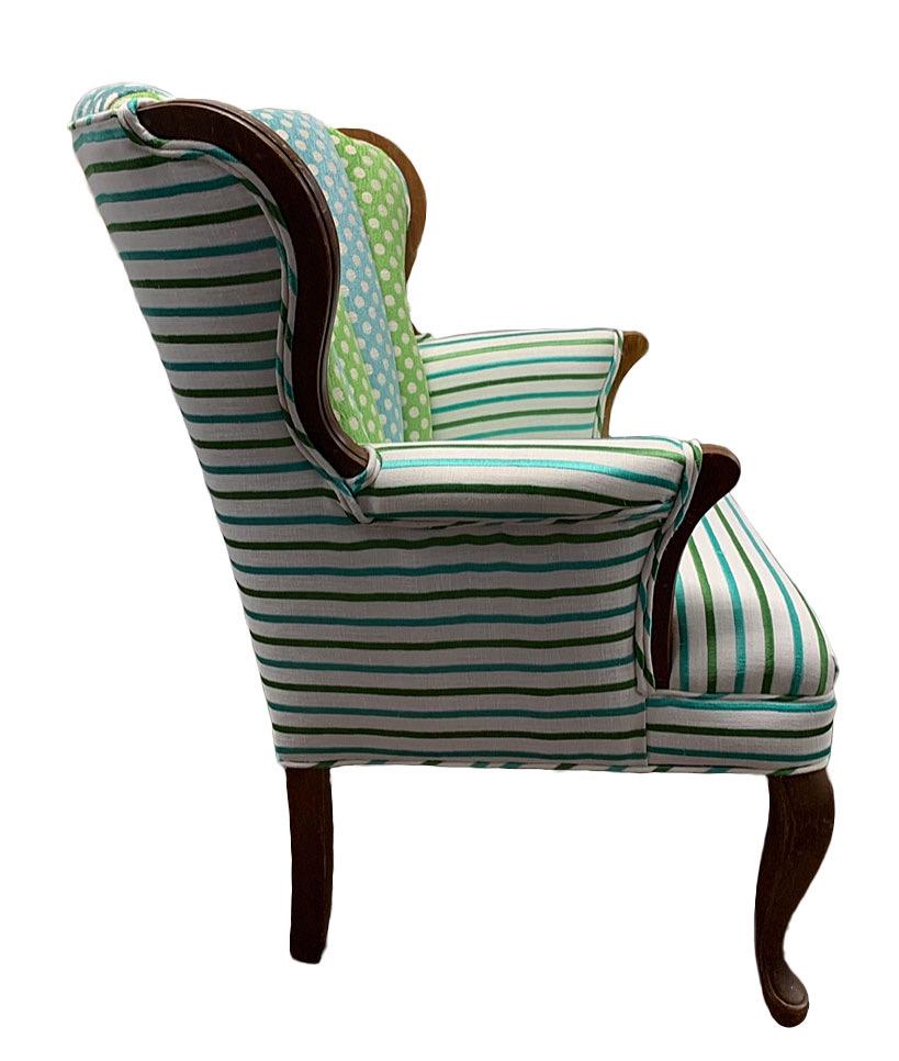 Vintage 1970s Channel Back Chair For Sale at 1stDibs | vintage channel ...