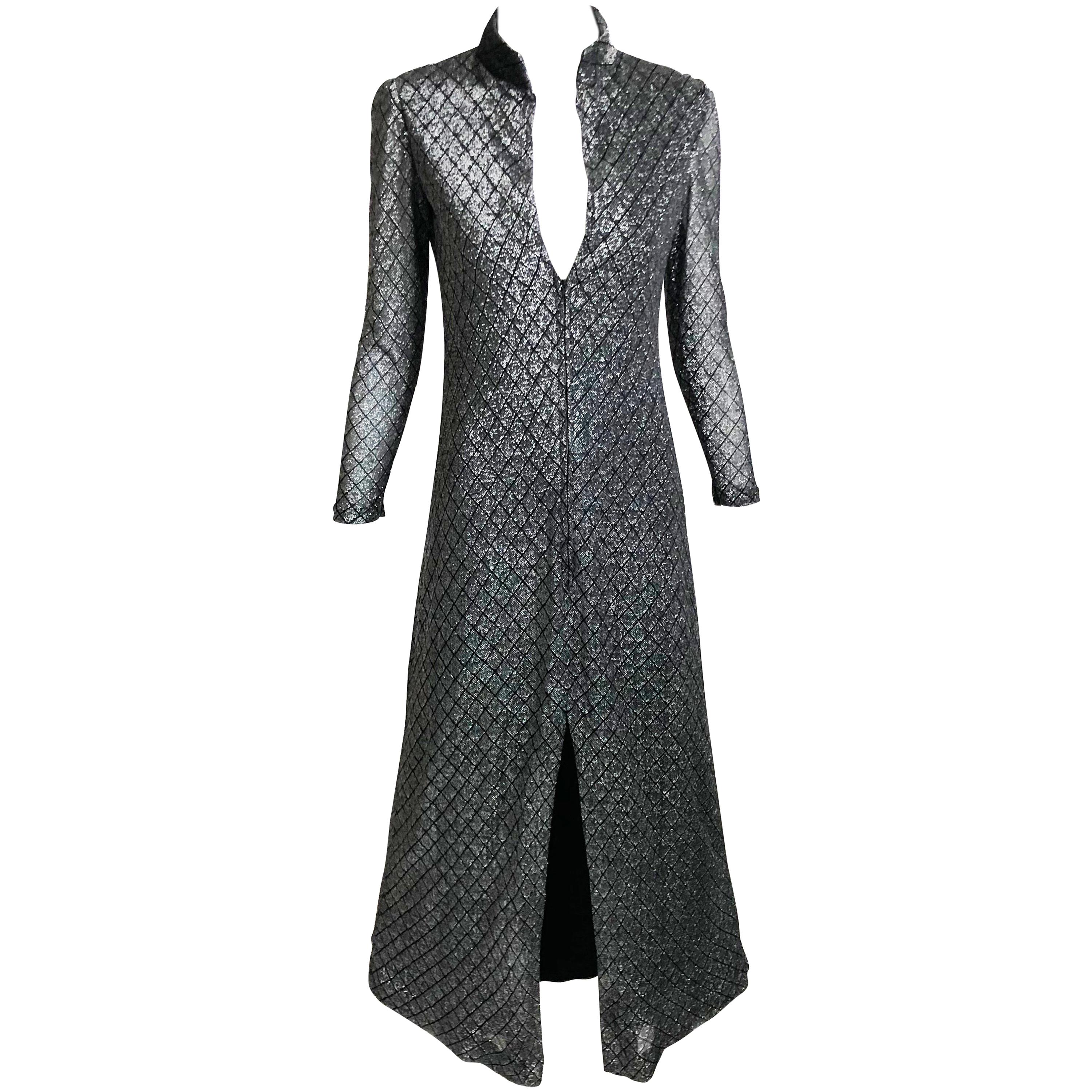 Donald Brooks Multi Color Striped Coat with Matching Belt at 1stDibs