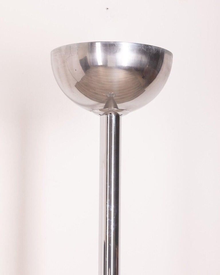 Vintage 70s floor lamp in chromed metal Italian design For Sale at 1stDibs