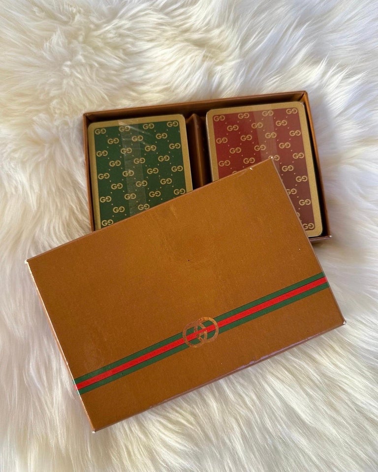 Vintage 70s Gucci Playing Cards Collectible Double Deck Monogram Sealed ...