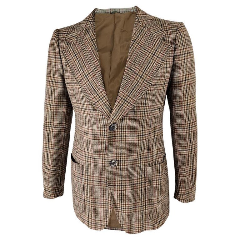 Vintage 70s Mens Blazer Jacket Sport Coat, 1970s For Sale at 1stDibs