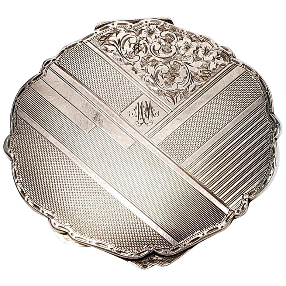 Vintage 800 Silver Marek Vonchovsky Mirrored Powder Compact with ...