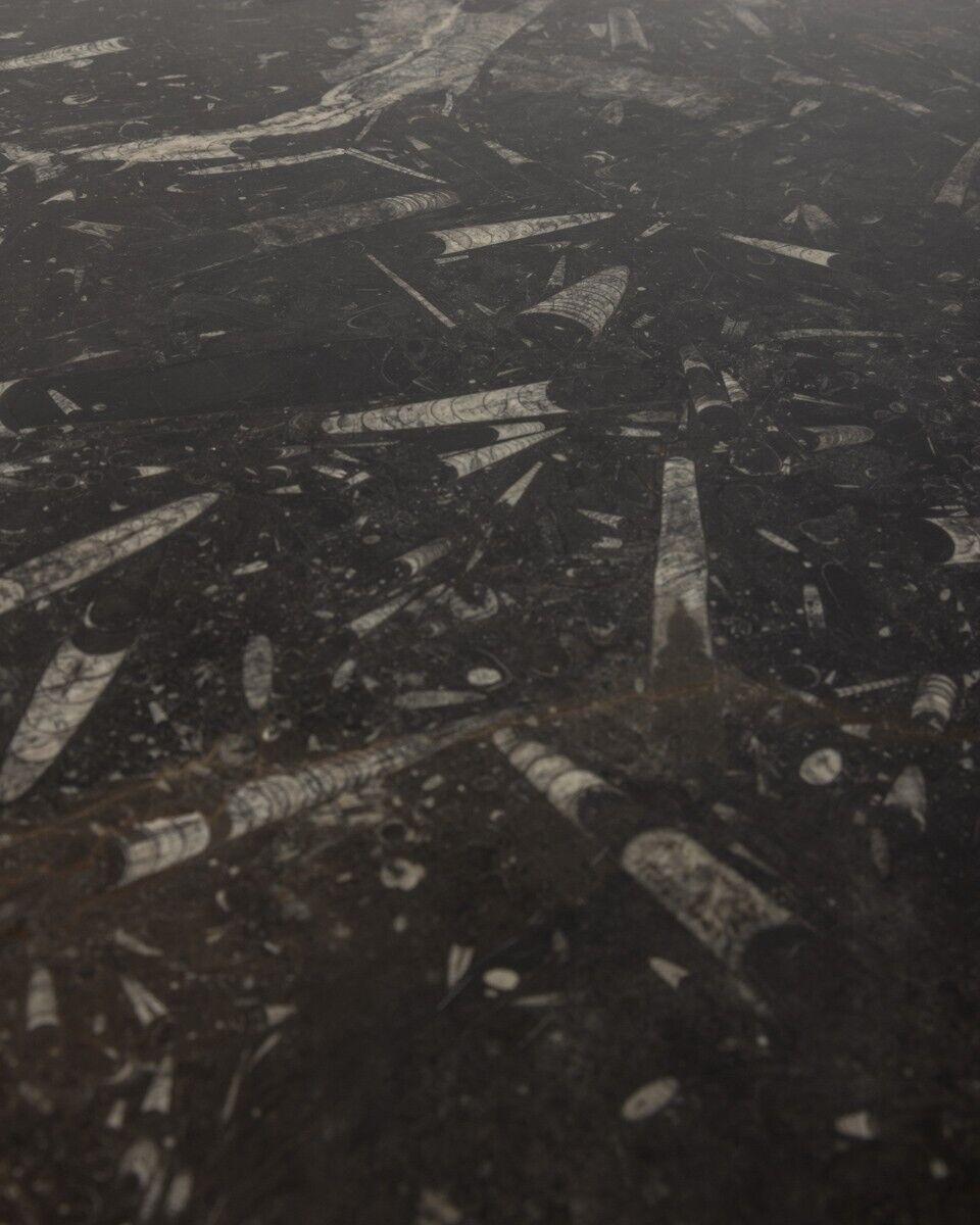 Vintage 80's Oval Table in Fossil Marble Italian Design at 1stDibs