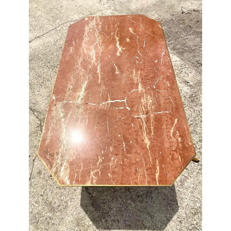 Vintage 80s Roche Bobois Violete Italian Marble Dining Table at 1stDibs