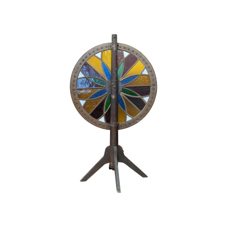 Vintage Glass Gambling Wheel For Sale at 1stDibs | gambling wheels