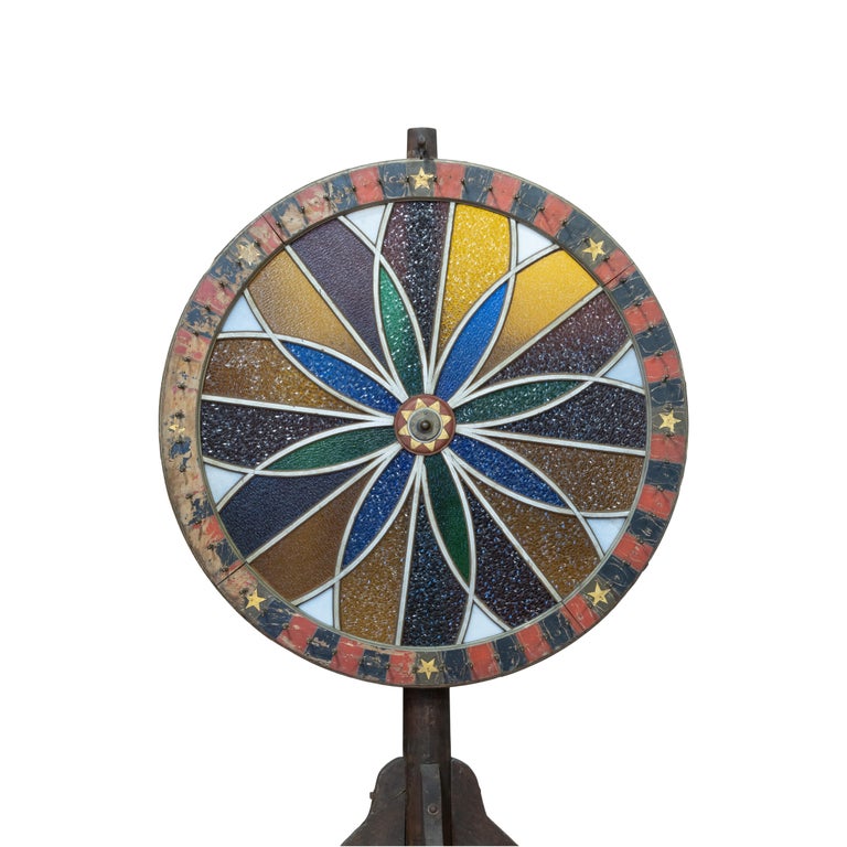 Vintage Glass Gambling Wheel For Sale at 1stDibs | gambling wheels