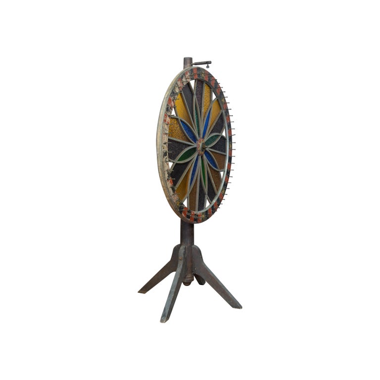 Vintage Glass Gambling Wheel For Sale at 1stDibs | gambling wheels