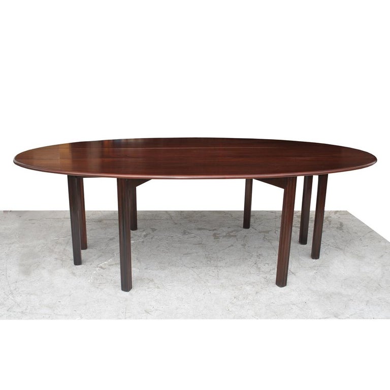 8ft Vintage Georgian Style Gate Leg Drop Leaf Mahogany Console Dining ...