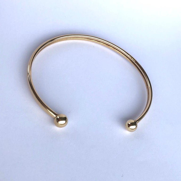 Vintage 9 Carat Gold Bangle at 1stDibs