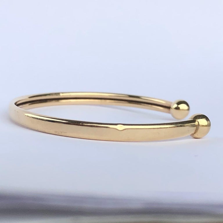 Vintage 9 Carat Gold Bangle at 1stDibs