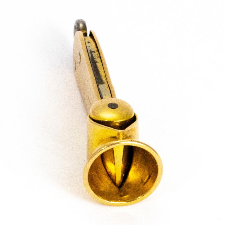 Vintage 9 Carat Gold Cigar Cutter at 1stDibs