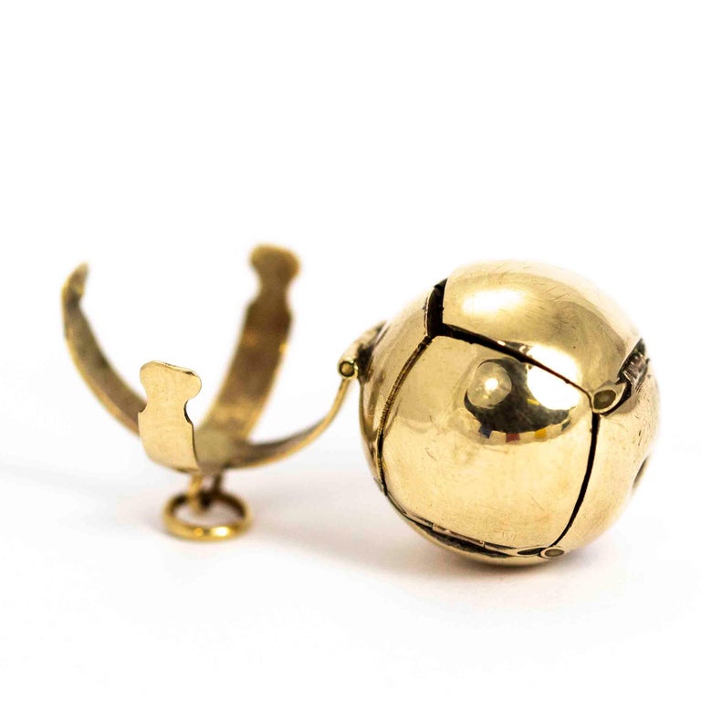 Vintage 9 Carat Gold Masonic Orb Pendant at 1stDibs