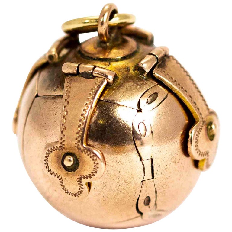Vintage 9 Carat Gold Masonic Orb Pendant at 1stDibs | masonic gold pendant