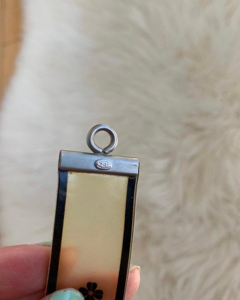 Vintage 90’s 99P CHANEL CC Bracelet Logos Clear Black Letters Rubber Gummy Cuff For Sale at 1stDibs