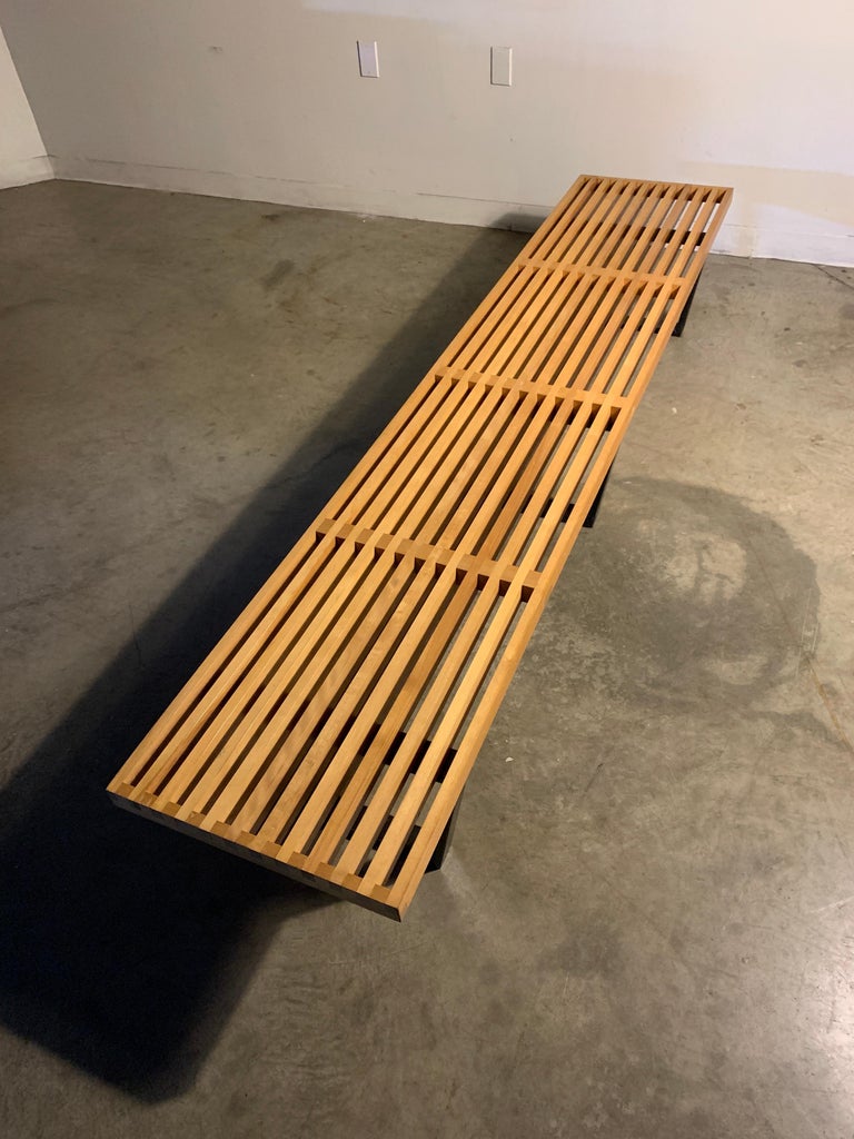 Vintage 92 1/2” George Nelson Platform Bench at 1stDibs