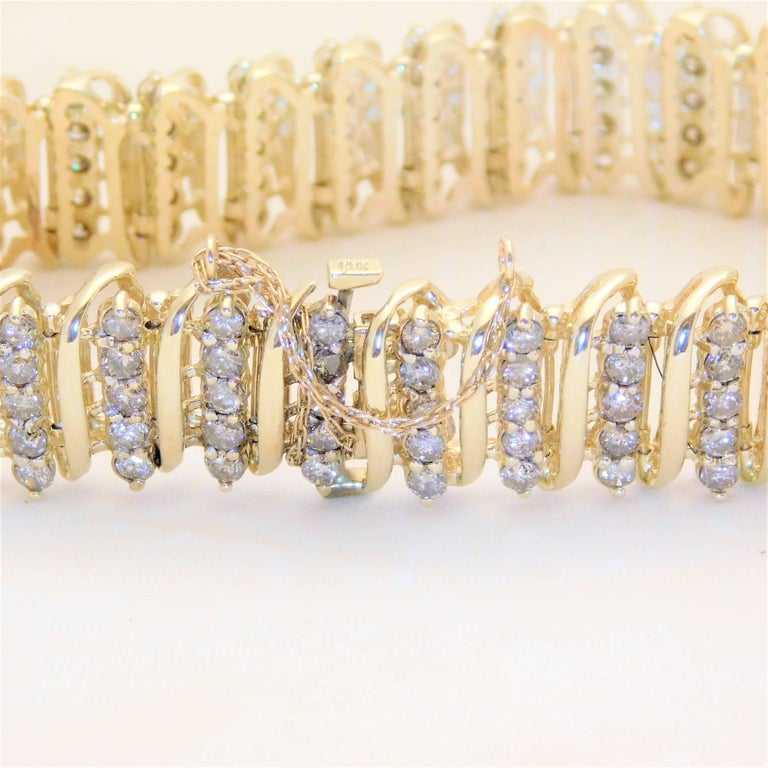 Vintage 9 Carat Champagne Colored Diamond Bracelet For Sale at 1stDibs