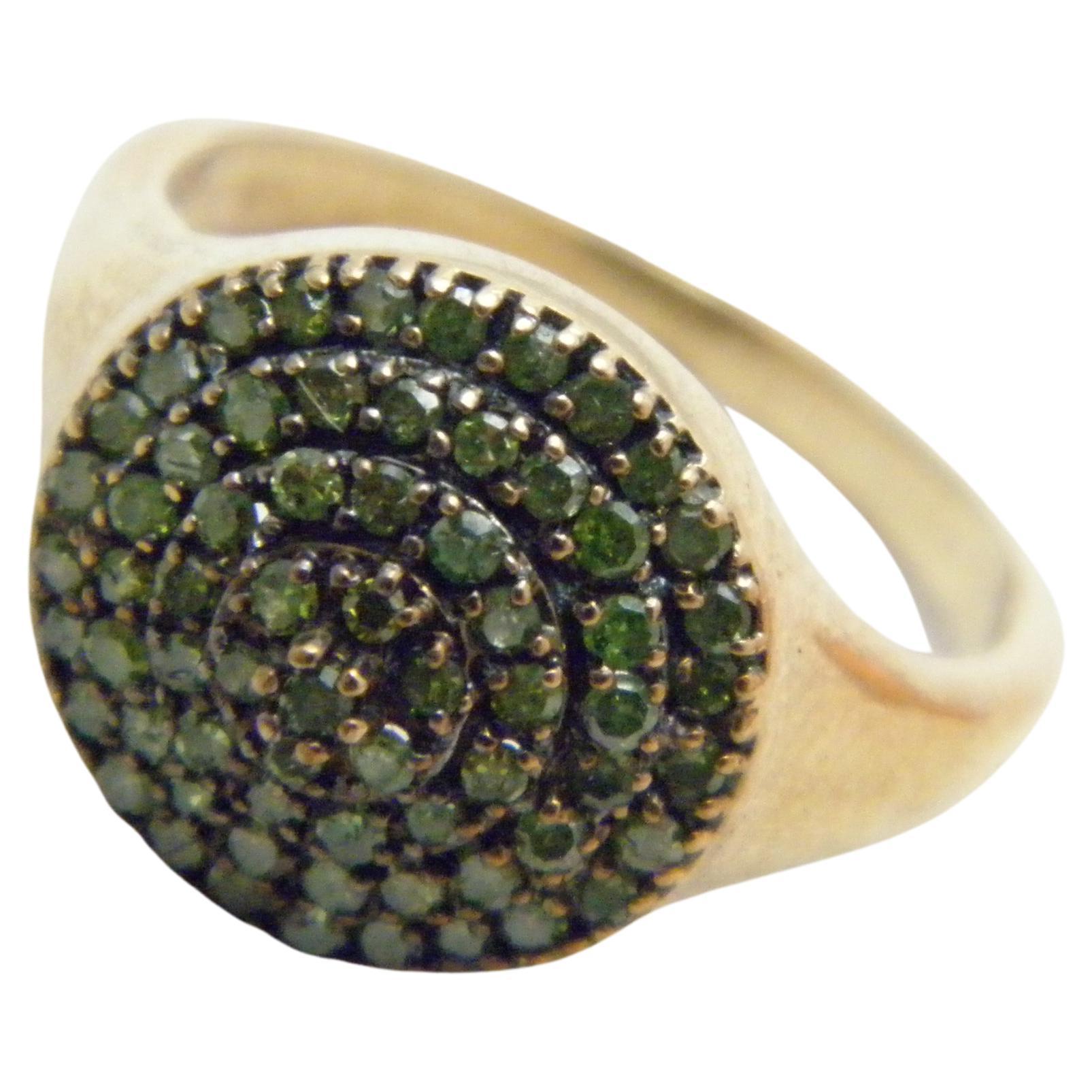 Antique 19th Century Russian Alexandrite Diamond Cluster Ring at 1stDibs