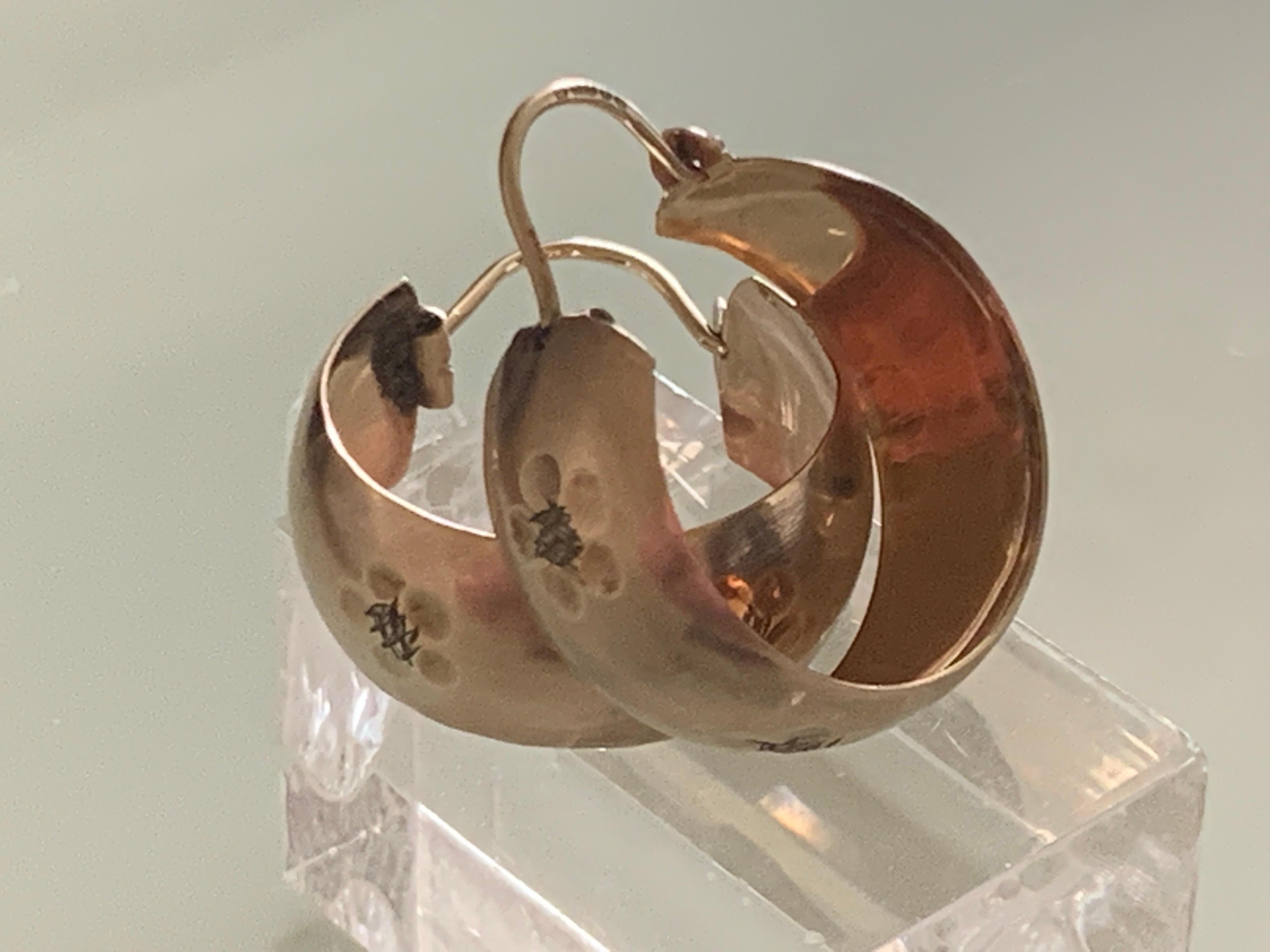 Vintage 9 Carat Gold Creole Earrings For Sale at 1stDibs | 9ct gold ...