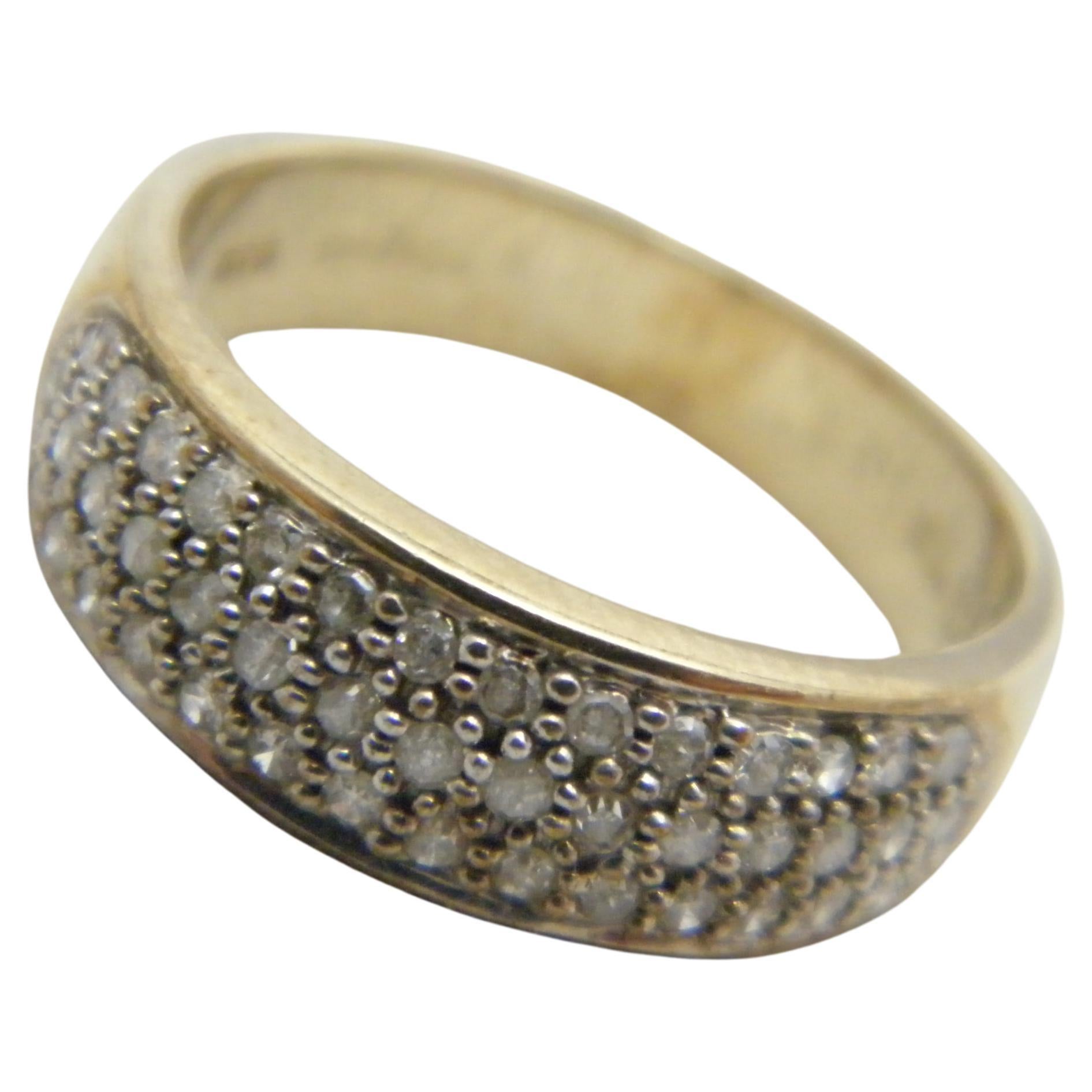 Chunky Vintage 9ct Square Signet Ring “G.H” For Sale at 1stDibs