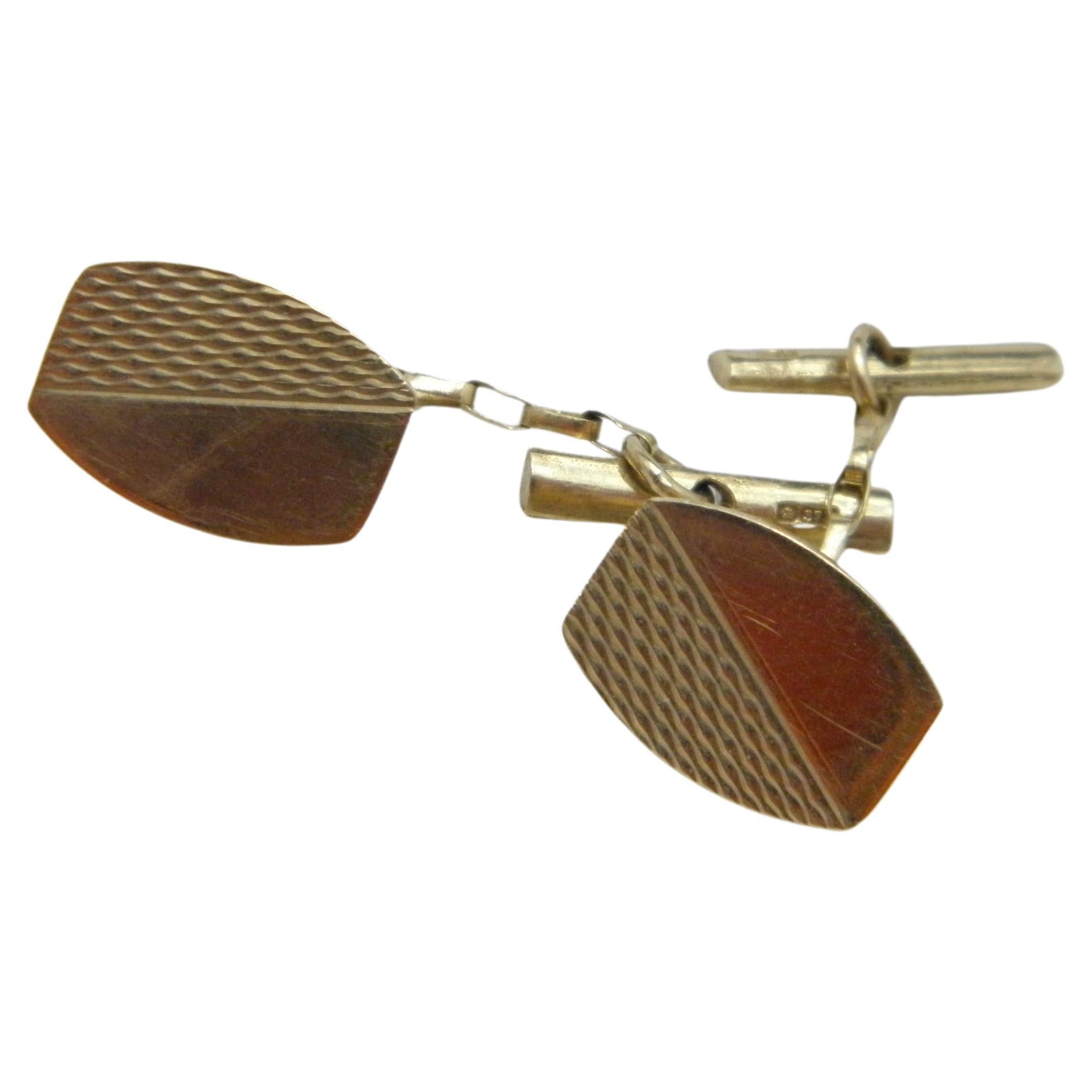 Vintage 9ct Gold Gents Cufflinks 375 Purity Art Deco Cuff Links at 1stDibs