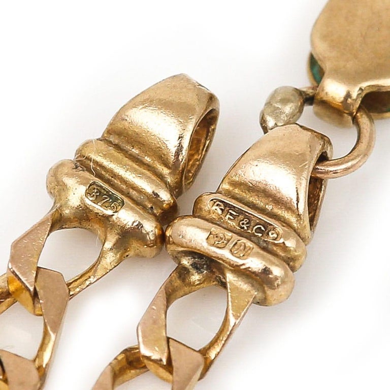 Vintage 9 Carat Yellow Gold Fancy Link Long Chain, circa 1987 For Sale ...