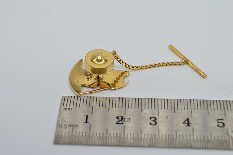 Vintage 9ct Yellow Gold St Christopher Statement Present Tie Tack Lapel ...