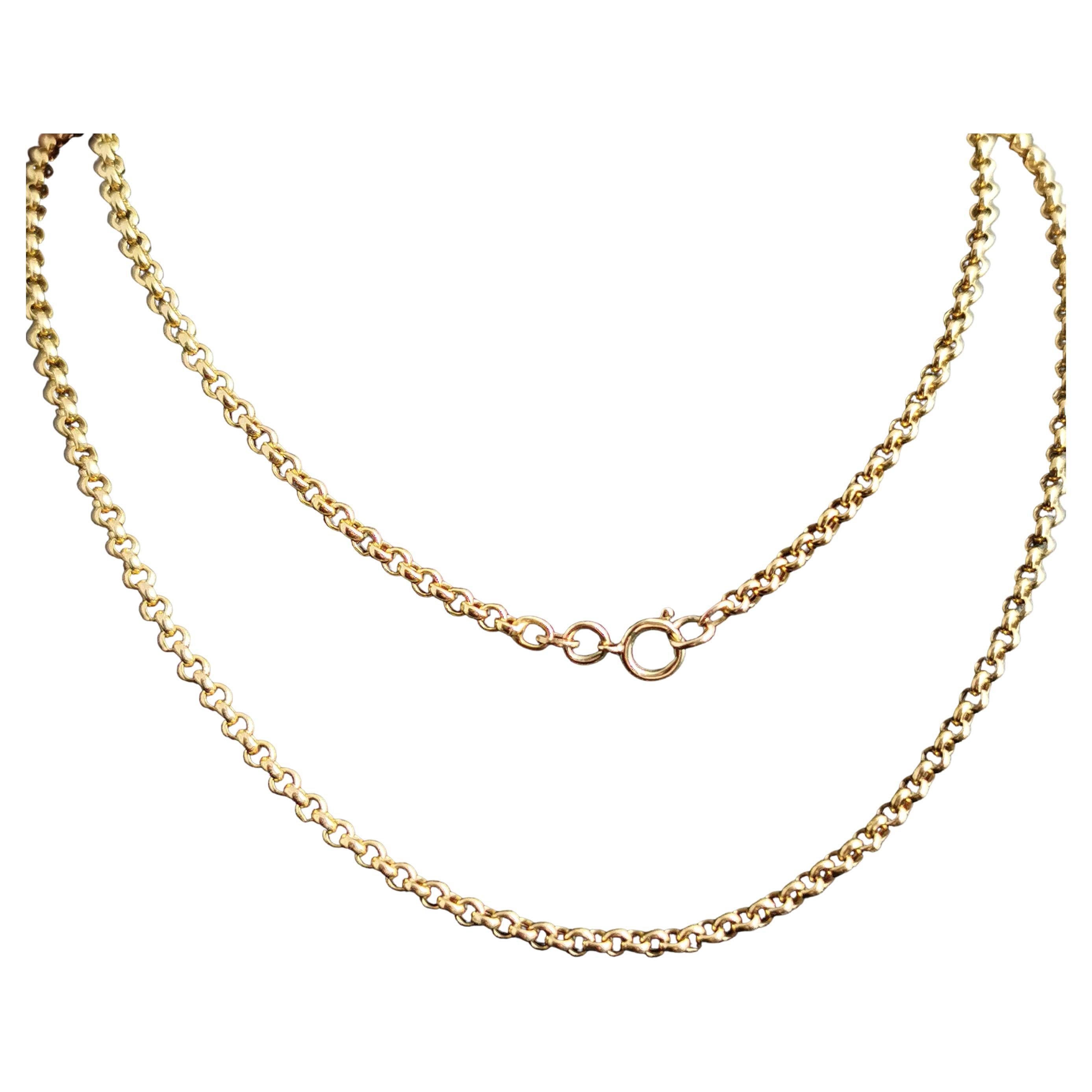 Vintage 1980s 9 Carat Gold Book Chain Crossover Necklace For Sale at ...