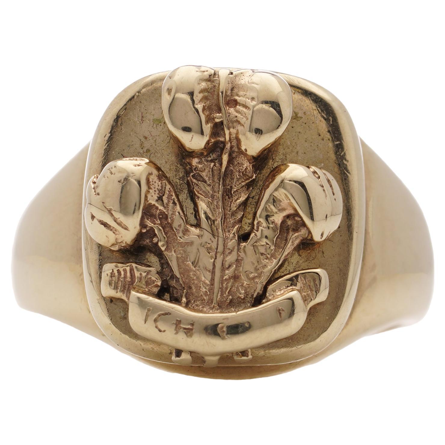 Ancient Roman agate intaglio of Pegasus in vintage high carat setting ...