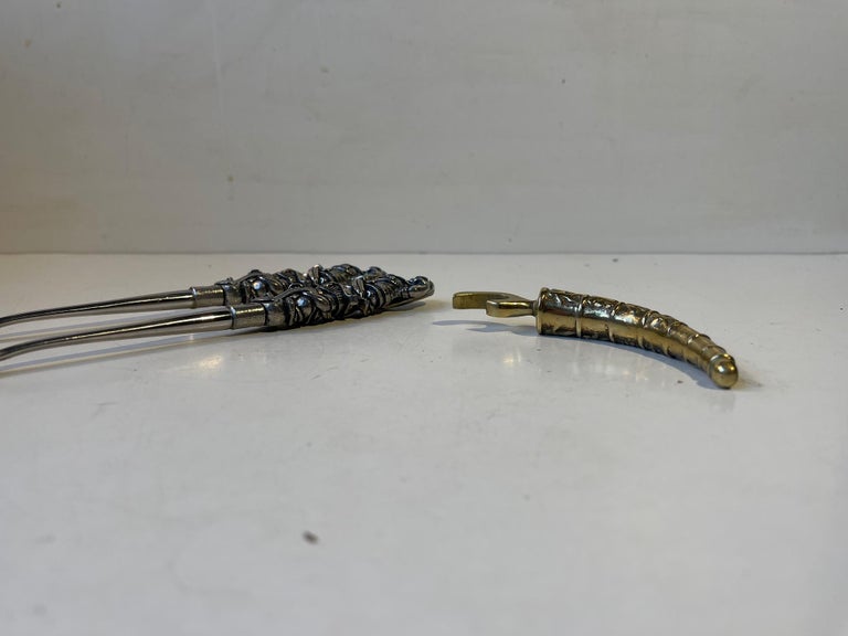 Vintage A. S. Tinn Per Viking Salad Set and Bottle Opener, Norwegian ...