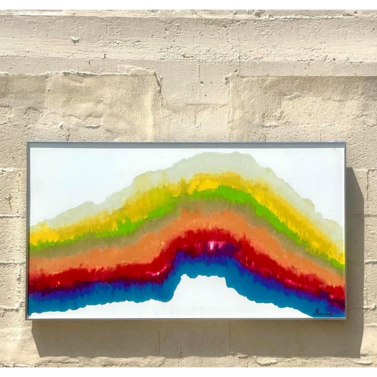 Vintage Abstract Color Study Painting For Sale at 1stDibs