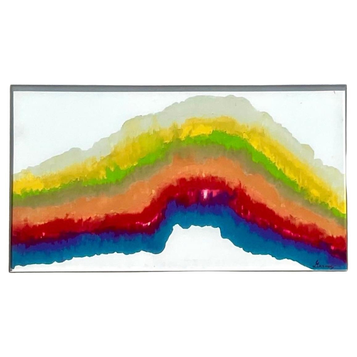 Vintage Abstract Color Study Painting For Sale at 1stDibs