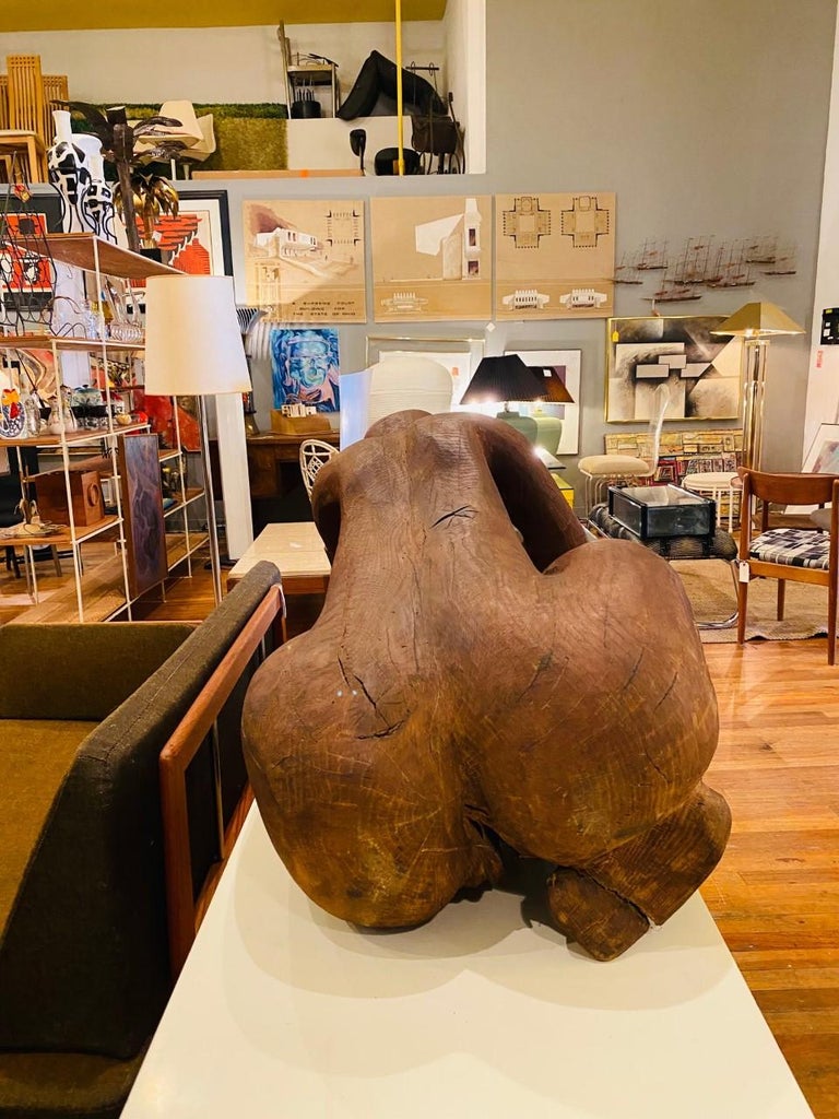 Vintage Abstract Female Figure Sculpture in the style of Henry Moore ...