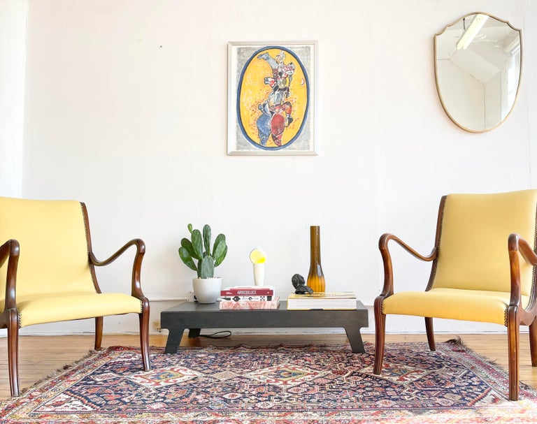 Vintage Abstract Framed Lithograph by Italian Alberto Berti 'Horses and ...