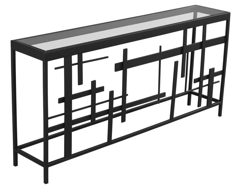 Vintage Abstract Metal Console Table by Paul Evans at 1stDibs