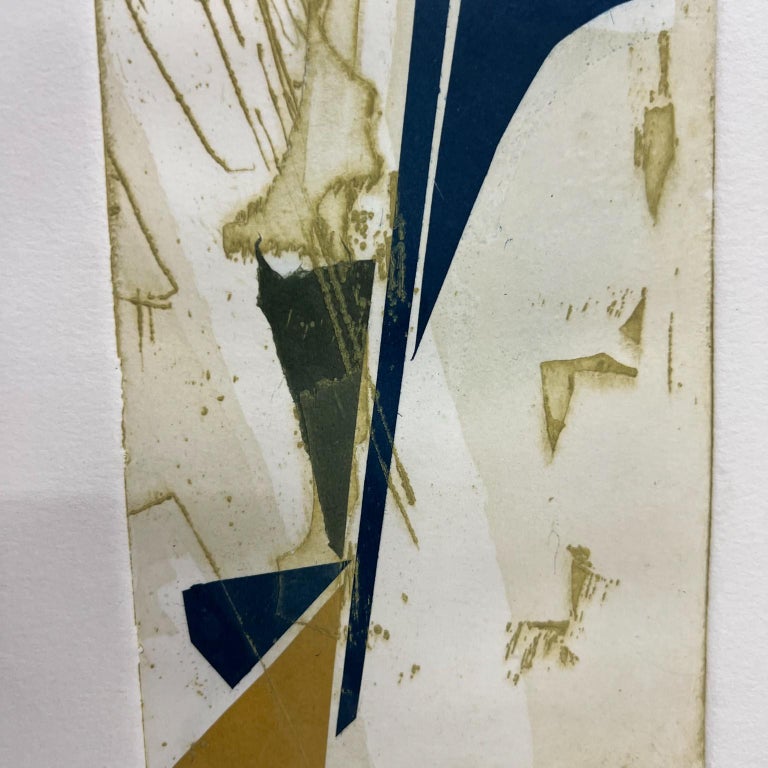 Vintage Abstract Modern Artwork on Paper Signed Art For Sale at 1stDibs
