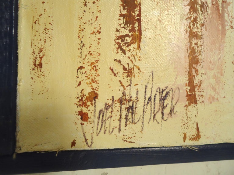 Vintage Abstract Painting Signed by Artist For Sale at 1stDibs