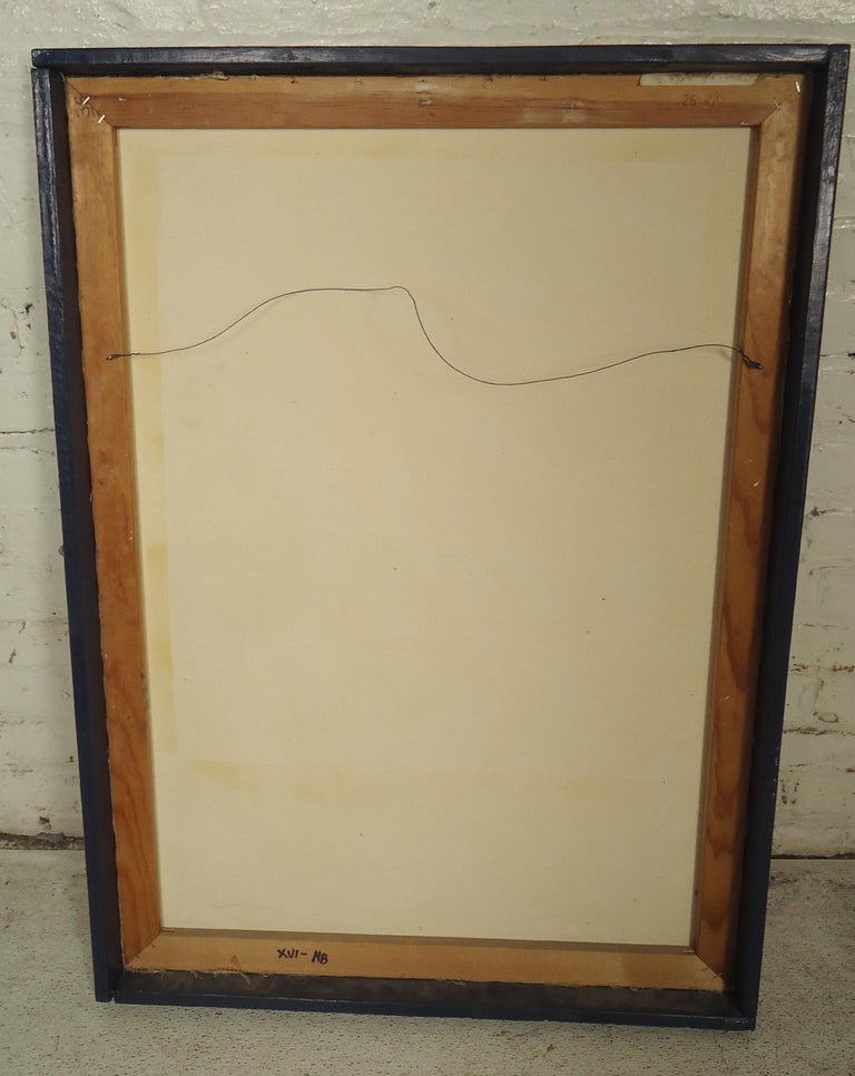 Vintage Abstract Painting Signed by Artist For Sale at 1stDibs