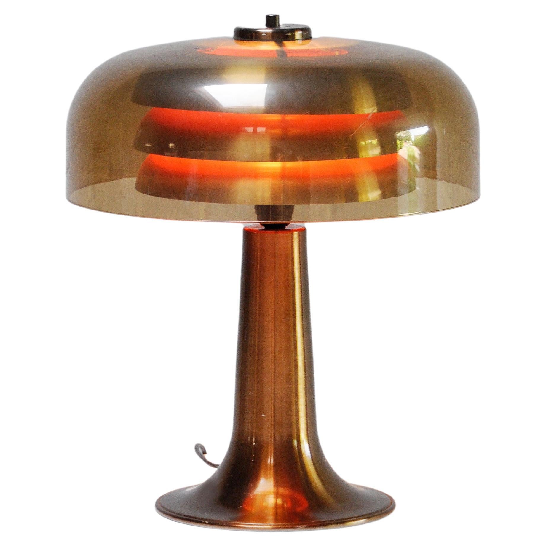 Vintage Acrylic Glass Table Lamp by Hans-Agne Jakobsson, Sweden 1960's ...