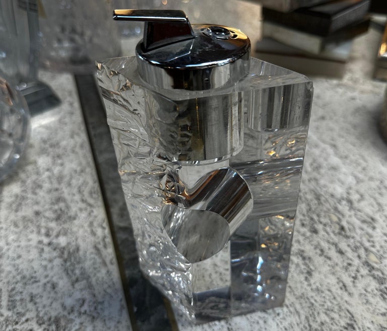 Vintage Acrylic Italian Lighter 1980 For Sale at 1stDibs