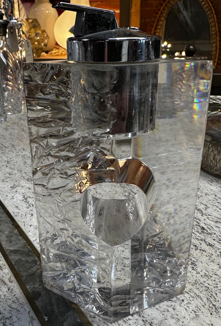 Vintage Acrylic Italian Lighter 1980 For Sale at 1stDibs