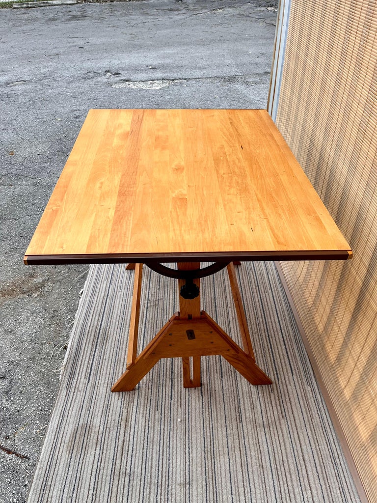 Vintage Adjustable Industrial Drafting Table by Anchor Bilt at 1stDibs
