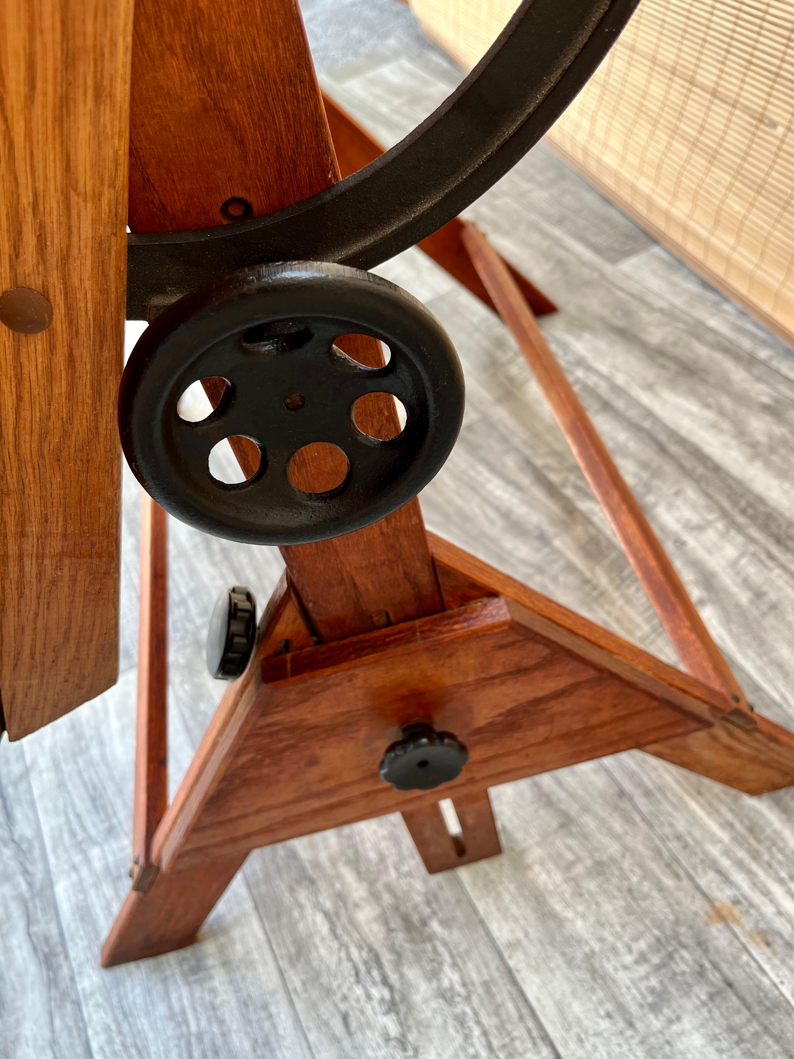 Vintage Adjustable Industrial Drafting Table, circa 1950s For Sale at ...
