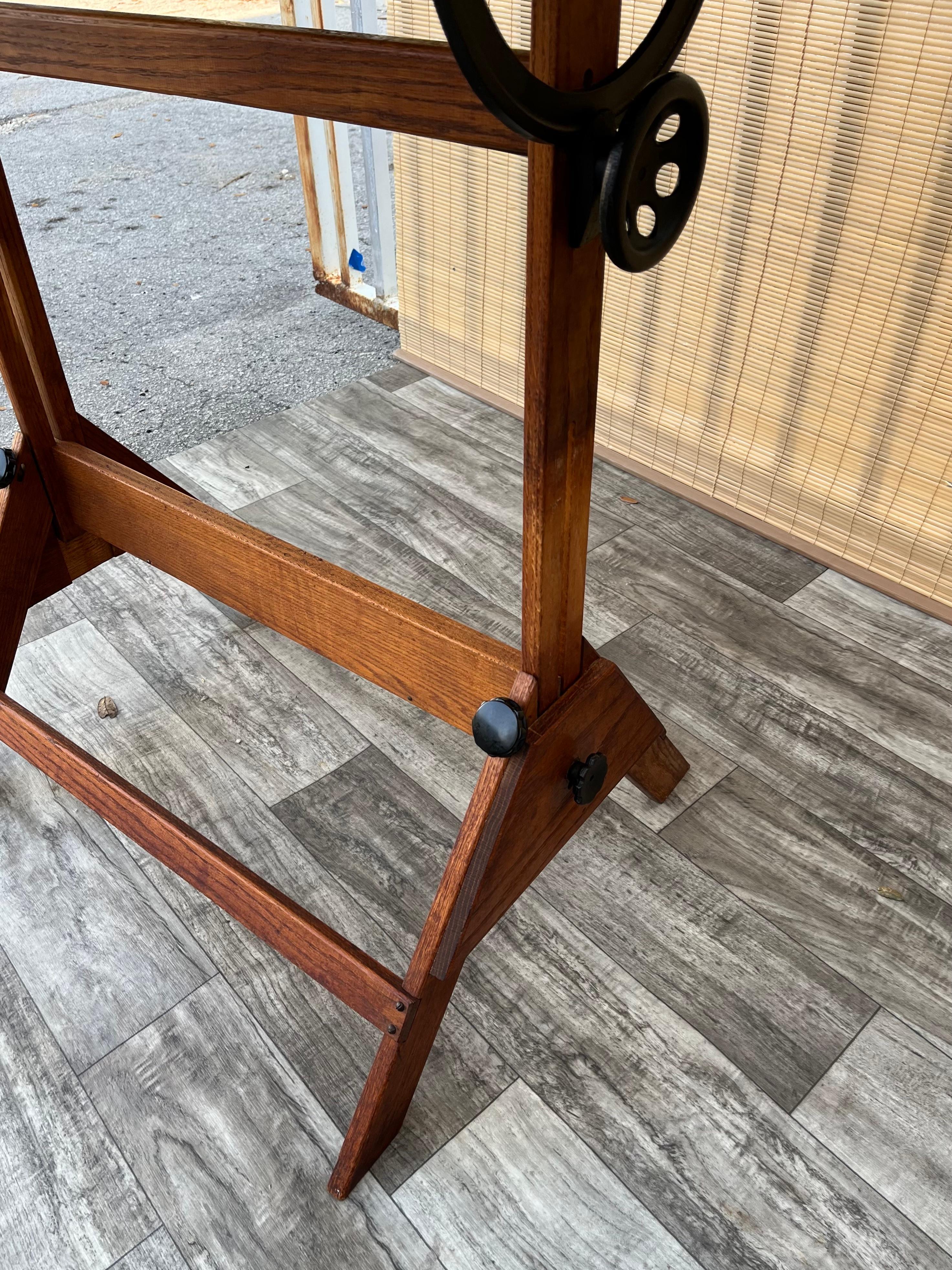 Vintage Adjustable Industrial Drafting Table, circa 1950s For Sale at ...
