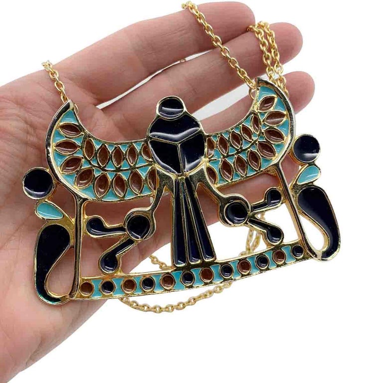 vintage Adrian Mann, London Egyptian plaque necklace 1970s For Sale at ...