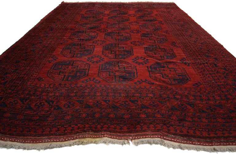 Vintage Afghani Ersari Bukhara Turkmen Rug at 1stDibs | afghan ersari ...