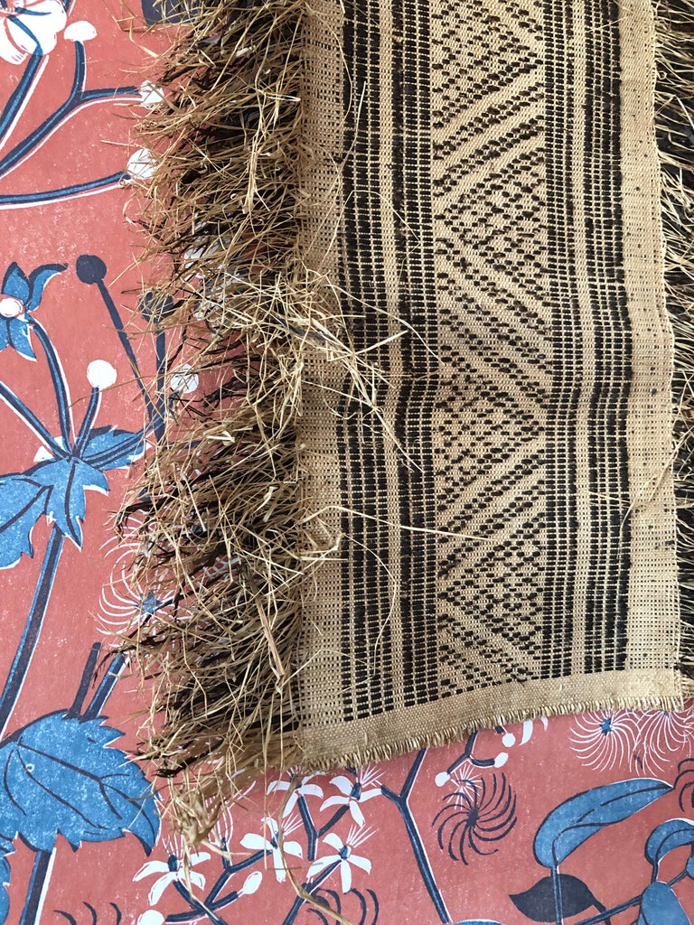 Vintage African 1880s Raffia Currency Cloth by the Tetela People of DR ...